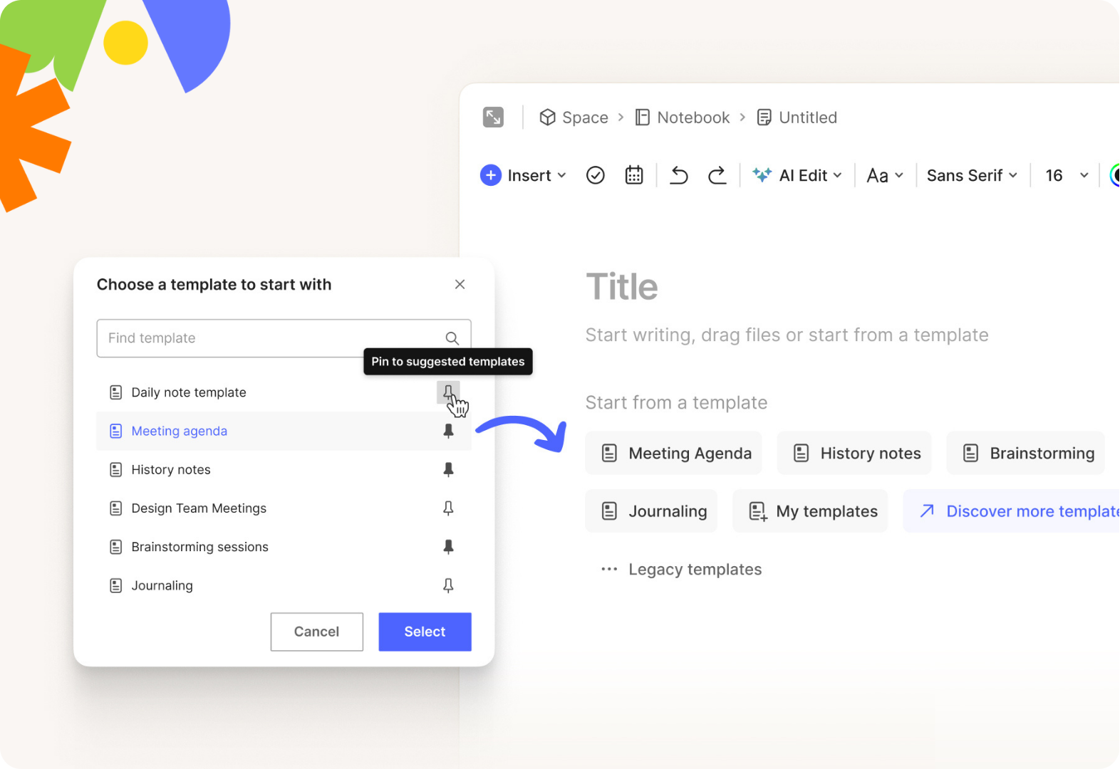 Use templates – Evernote Help & Learning