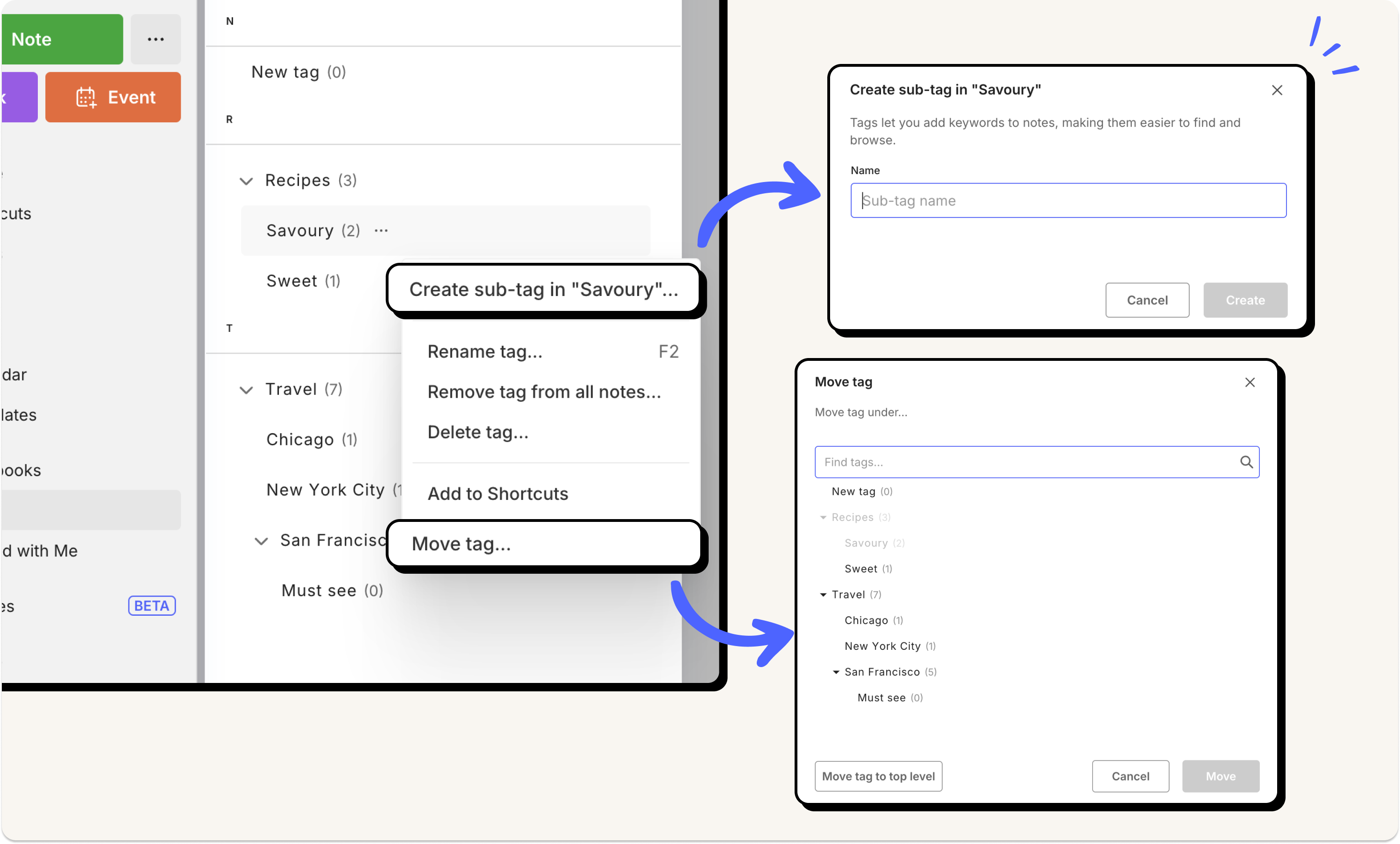 Nested tags – Evernote Help & Learning